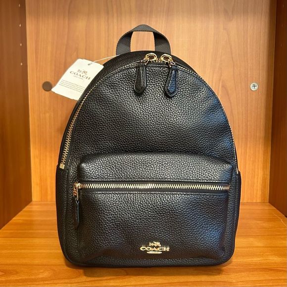 Coach | Bags | Nwt Coach Pebble Leather Backpack Black | Poshmark